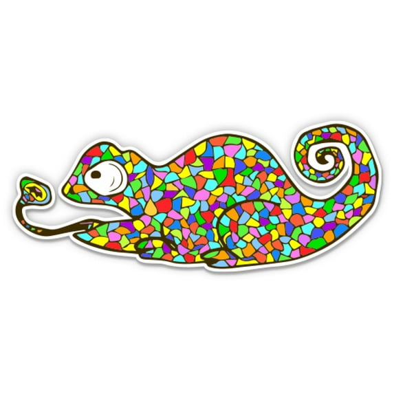 Colorful Chameleon - 12" Vinyl Sticker Waterproof Decal - Walmart.com
