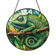 Colorful Chameleon Lizard Stained Glass Suncatcher – Decorative Window ...
