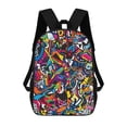 Colorful Chaotic Abstract Art Backpack Backpack Student Backpack ...