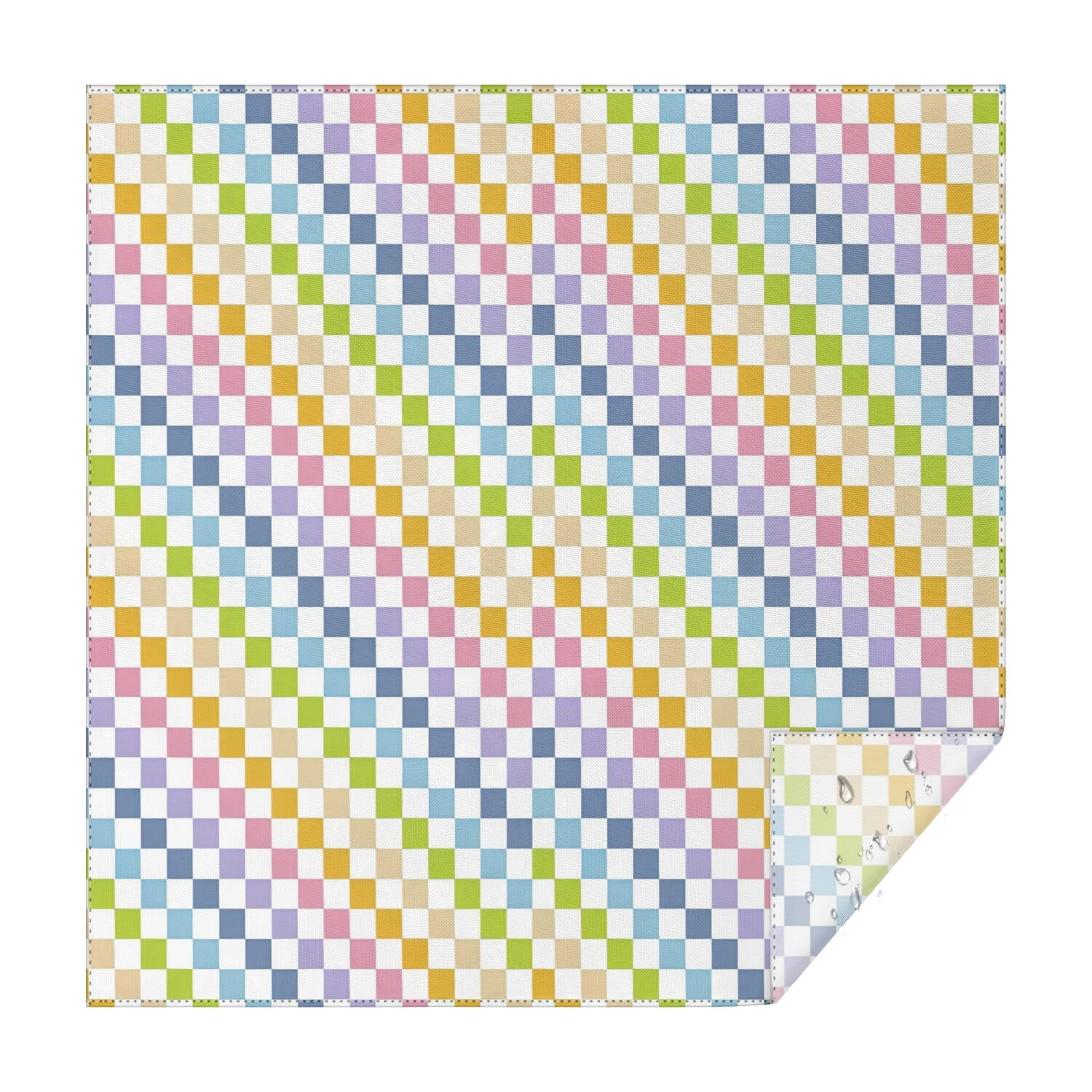 Colorful Checkerboard Pattern Square Tablecloth,Waterproof Square Table ...