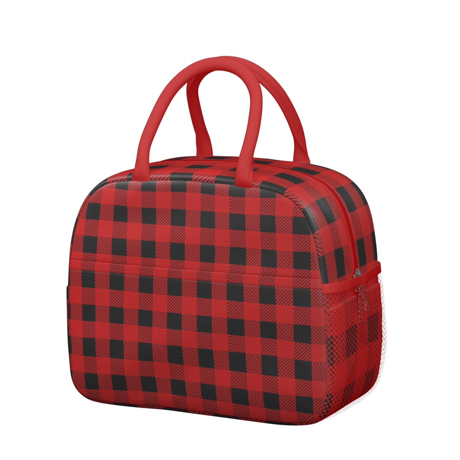 Colorful Checkered Insulated Lunch Bag - Retro Checkerboard Thermal ...