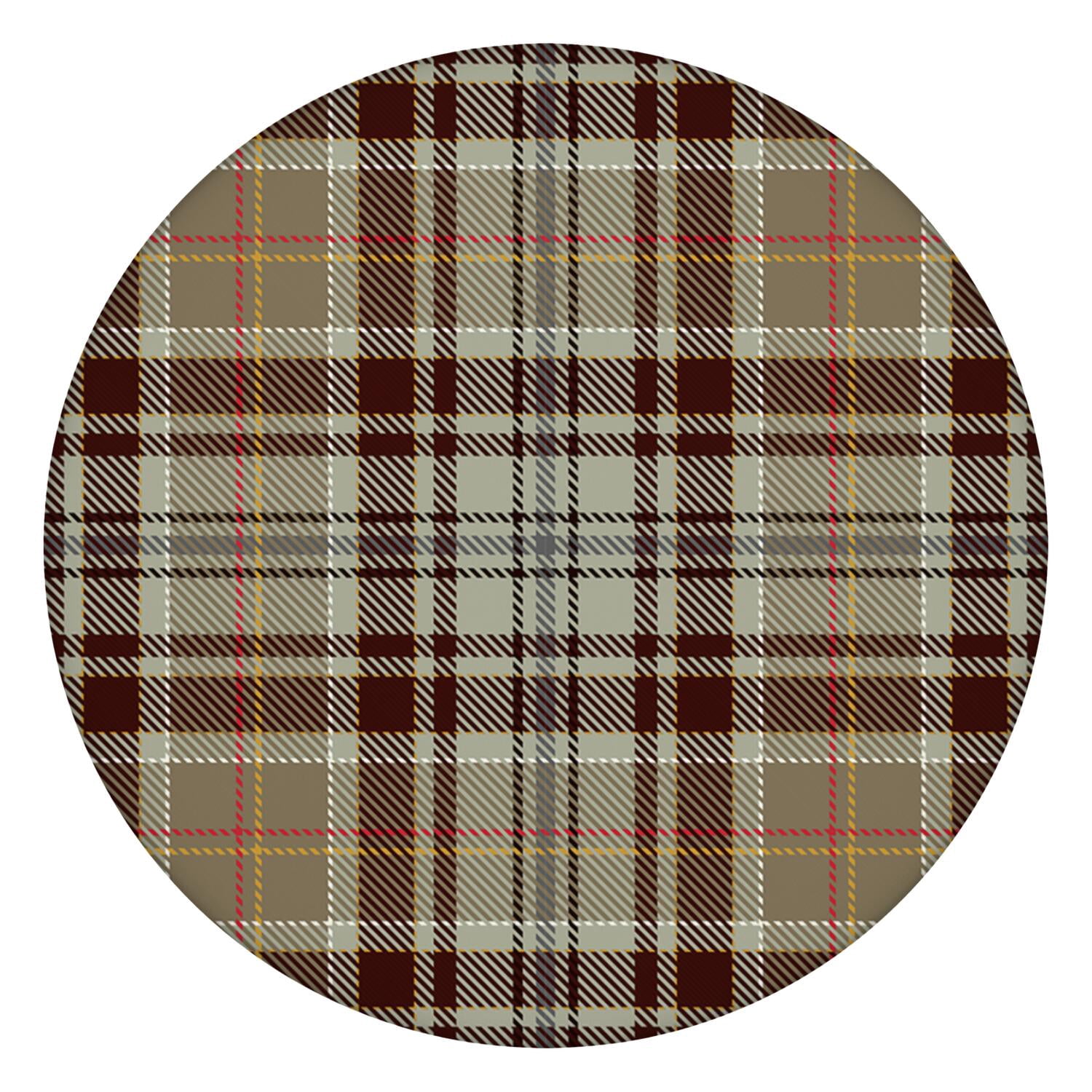 Colorful Checkered Round Fitted Table Cover - 100% Waterproof, Spill ...