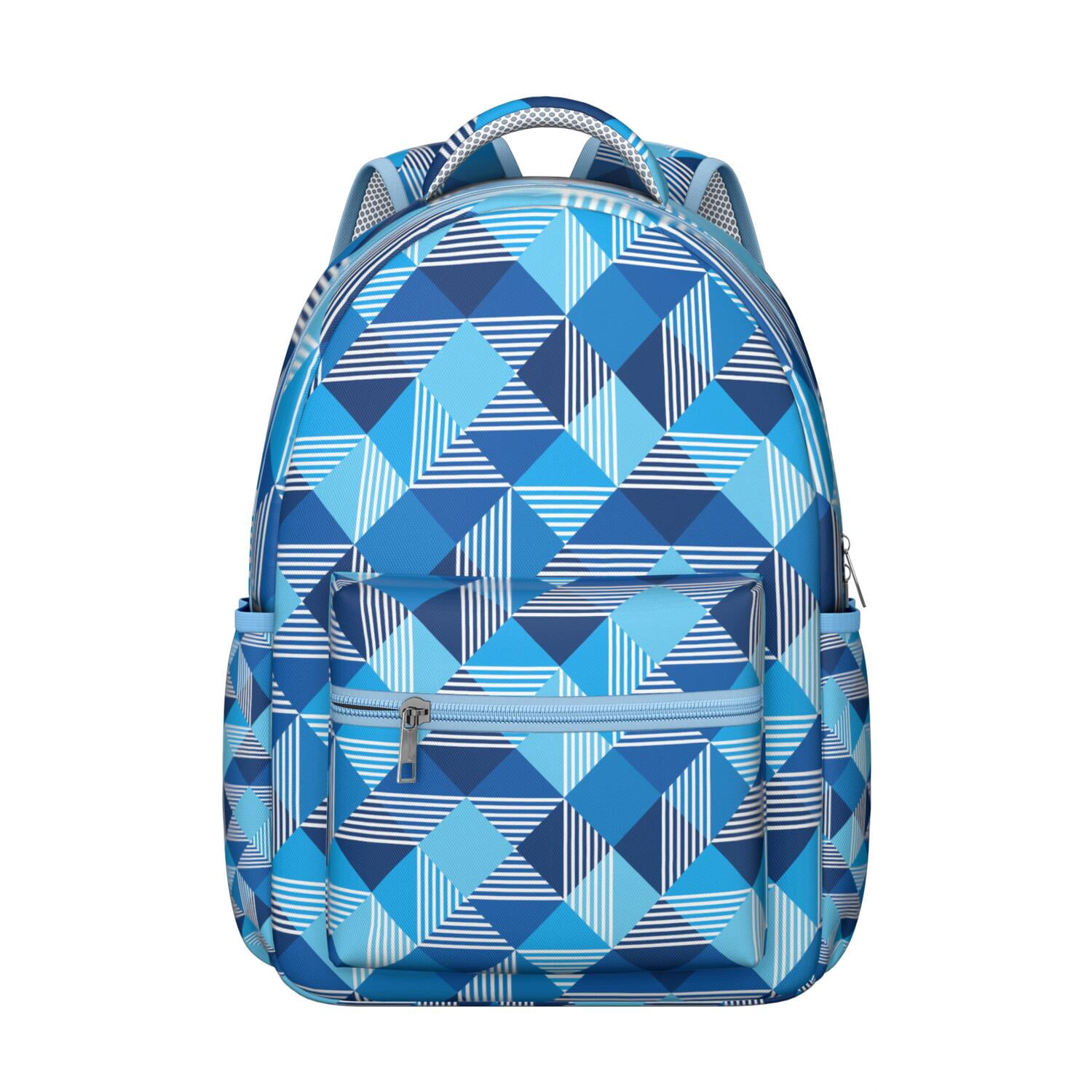 Colorful Checkered School Bag - Ergonomic Waterproof Backpack with ...