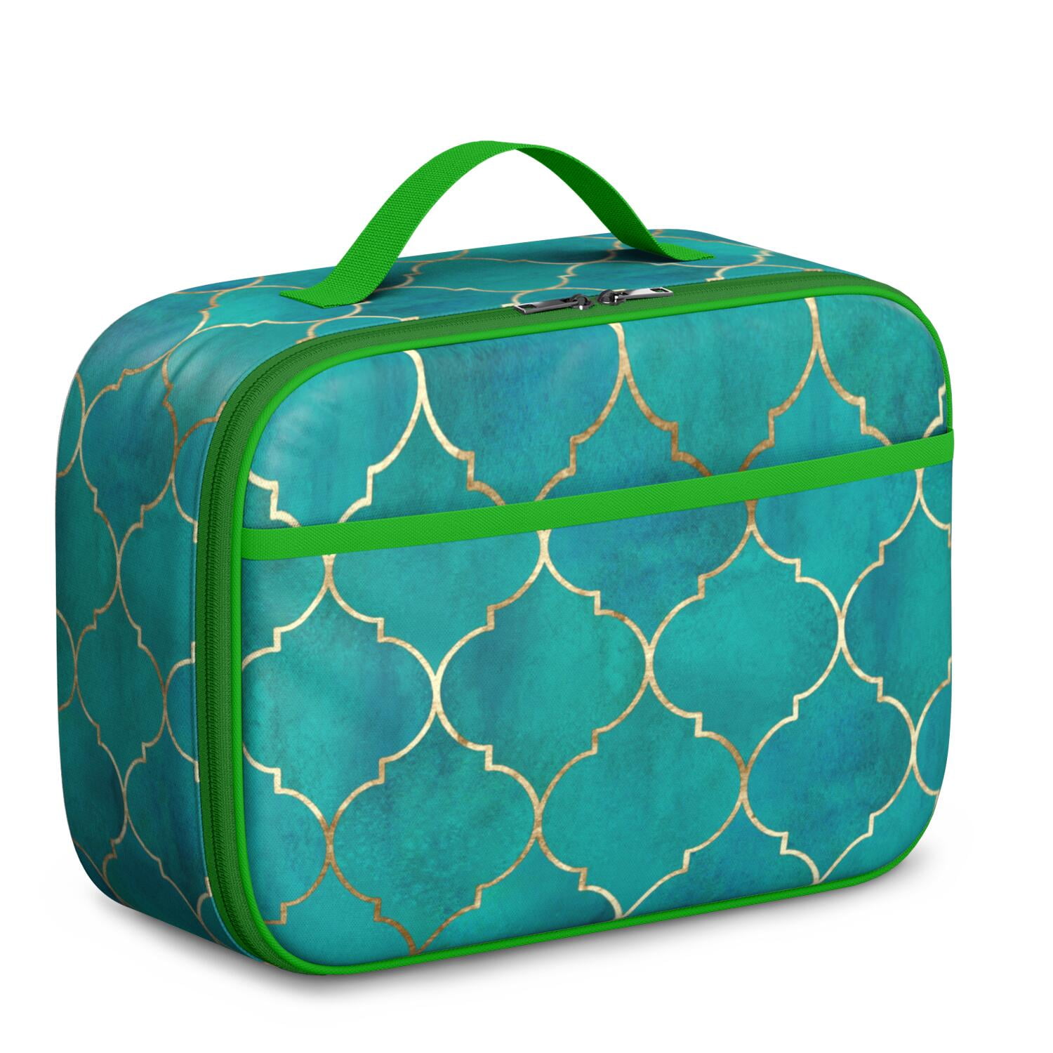 Colorful Checkered Thermal Lunch Bag - Spill-Resistant Interior ...