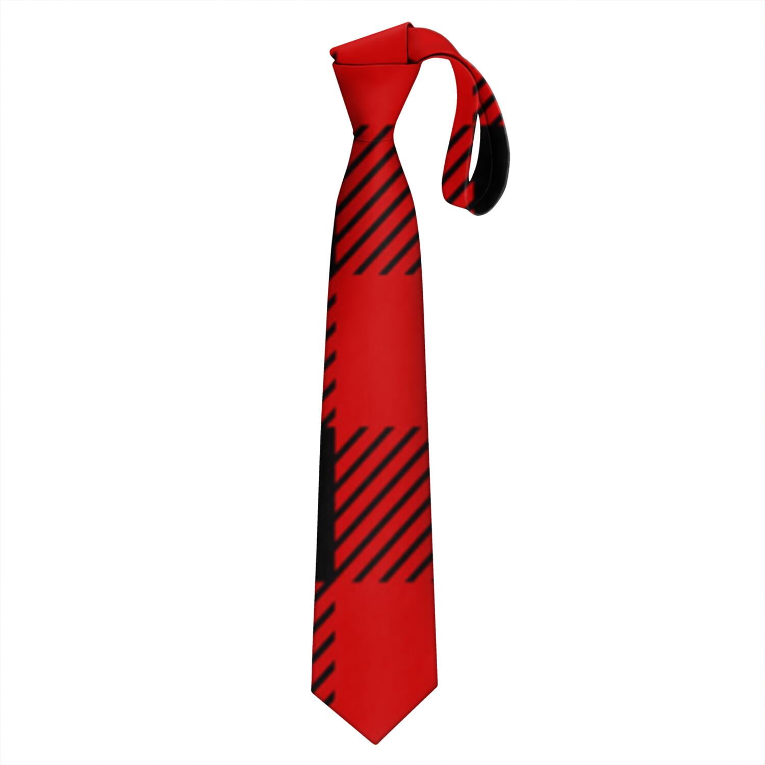 Colorful Checkered Tie - Striped and Checkered Fusion Men's Necktie ...