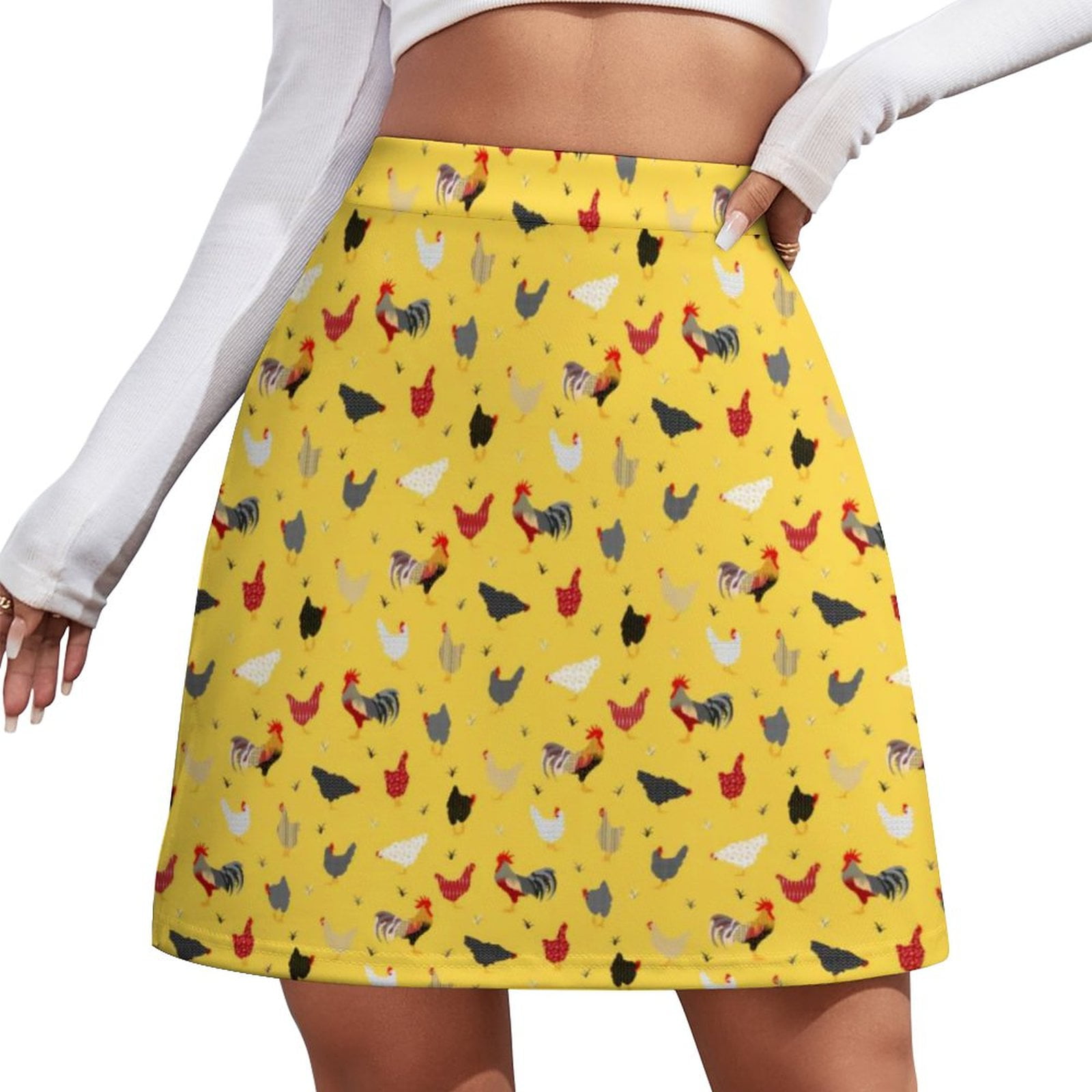 Colorful Chicken Skirt Farming Roosters And Hens Street Wear Casual A ...