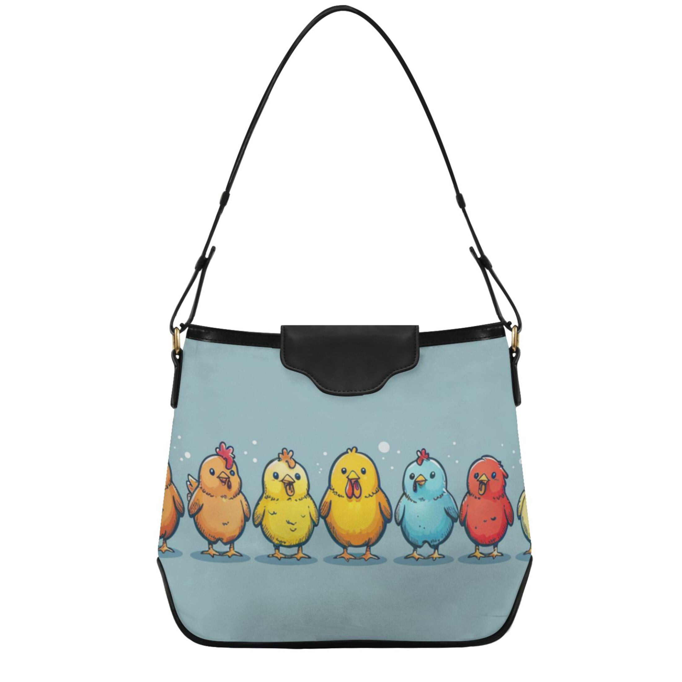Colorful Chicken Stay in Line Women's Tote Bag Convertible Handbags ...
