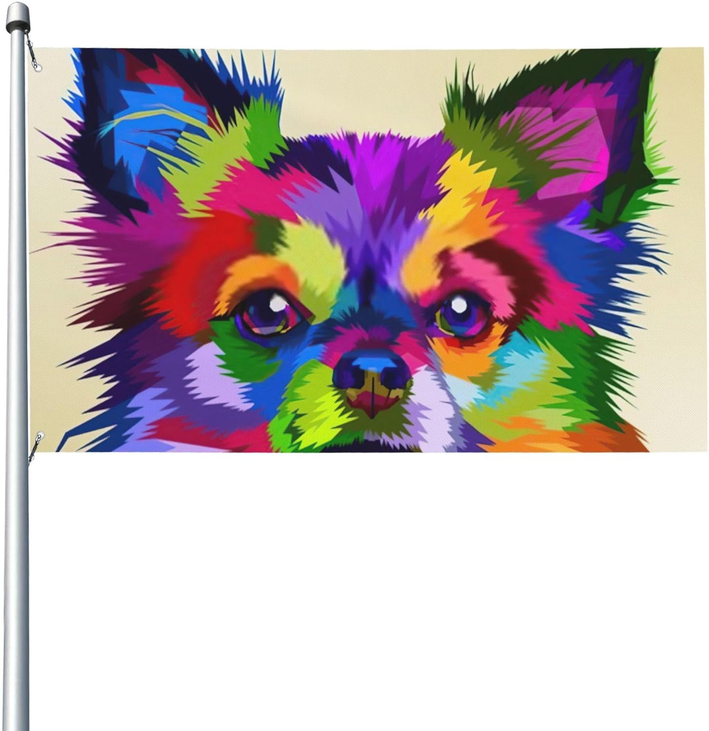 Colorful Chihuahua Dog Flag Built For Outdoor Use America Banner Flags ...