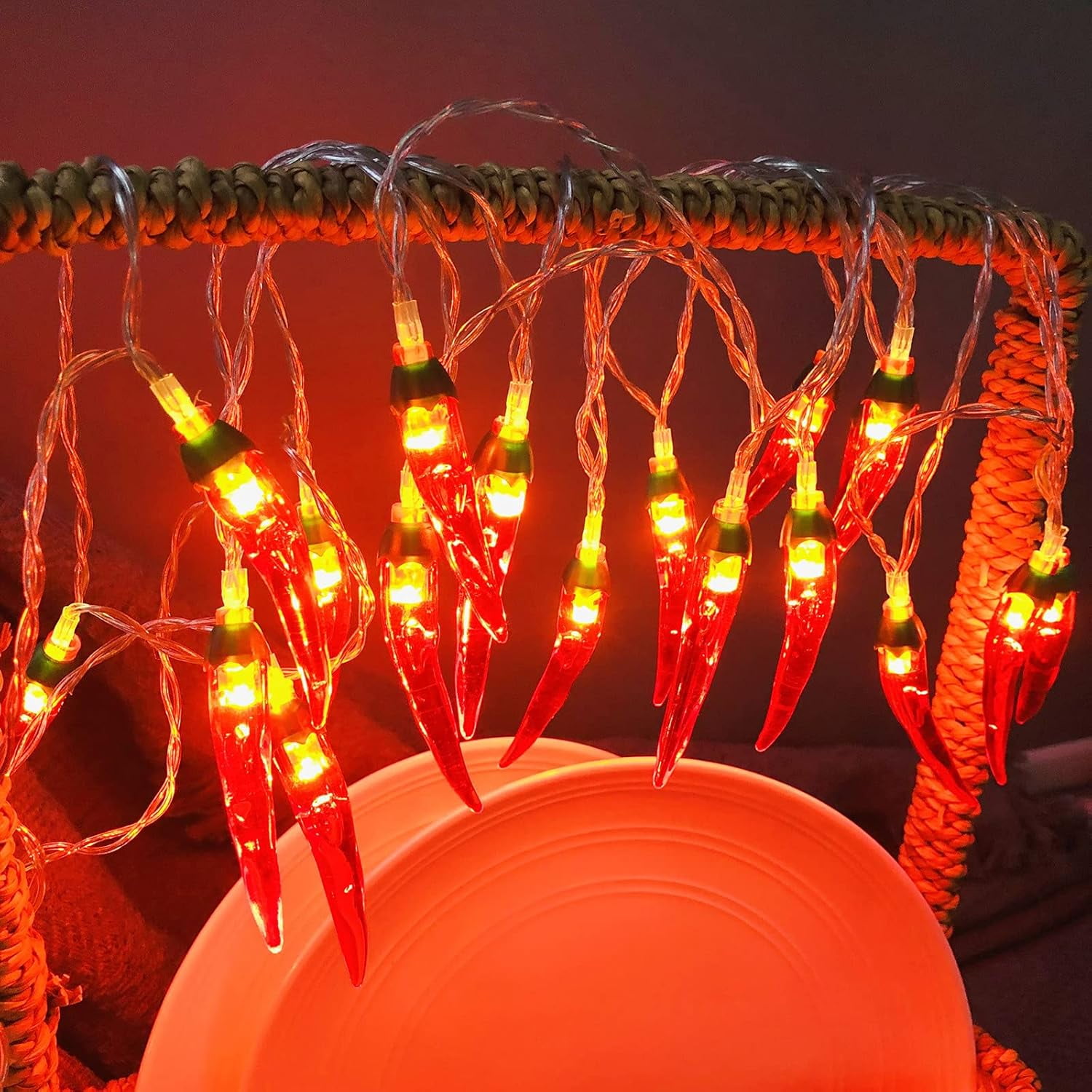 Colorful Chilli String Lights LED Copper Wire Fairy Light Pepper Decor ...