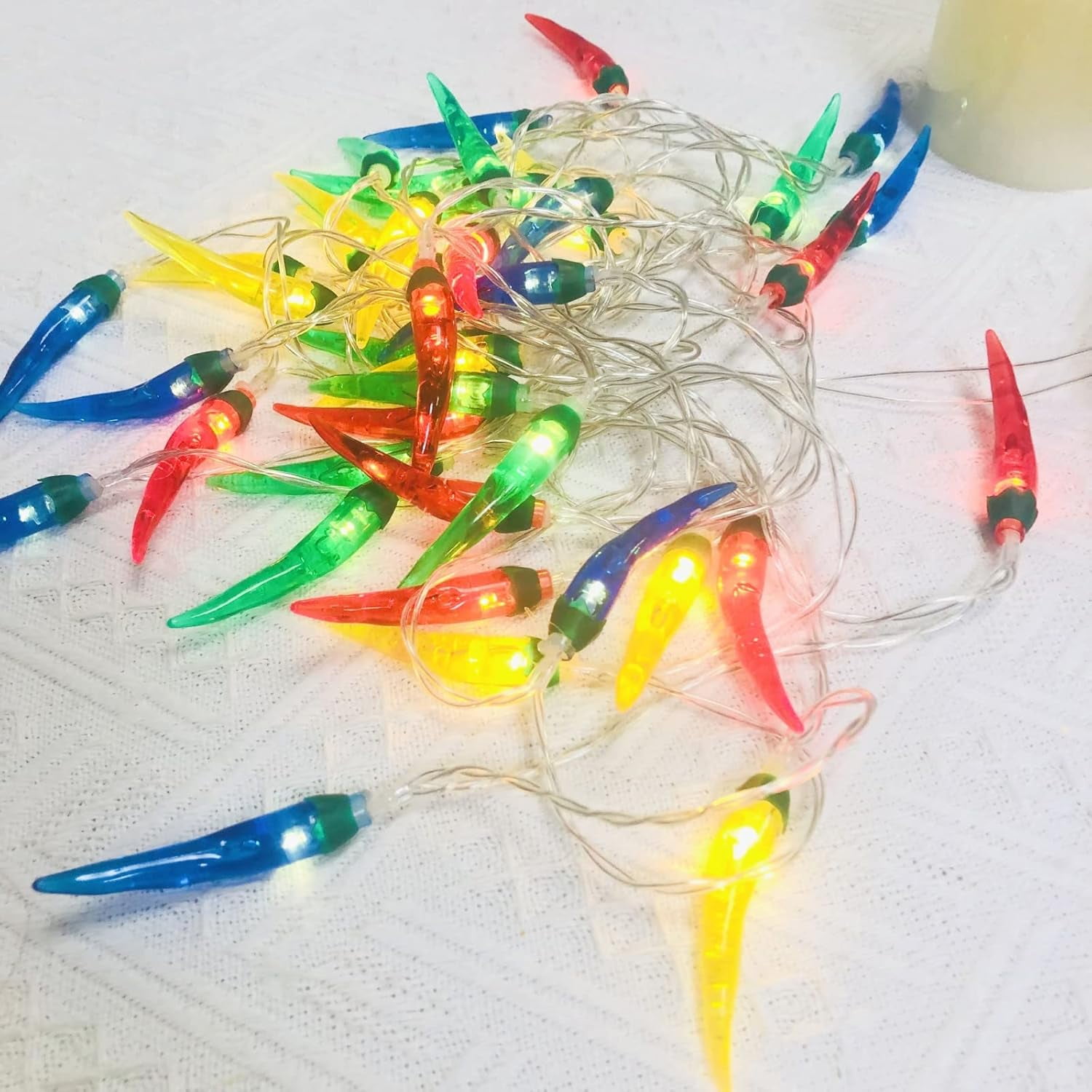 Colorful Chilli String Lights LED Copper Wire Fairy Light Pepper Decor ...