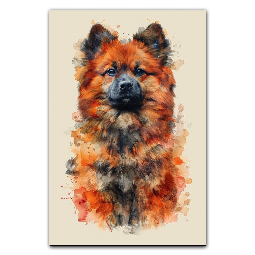 Colorful Chow Chow Wall Art Abstract Dog Posters Animal Canvas Painting ...