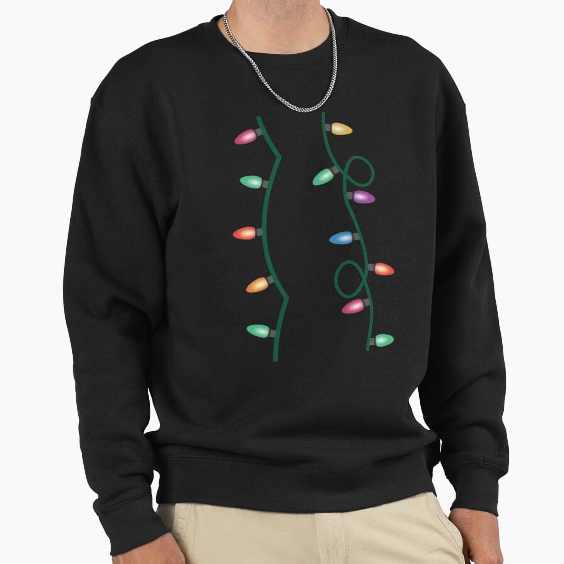 Colorful Christmas Eve Lights Merry Bright Graphic Unisex Sweatshirt ...