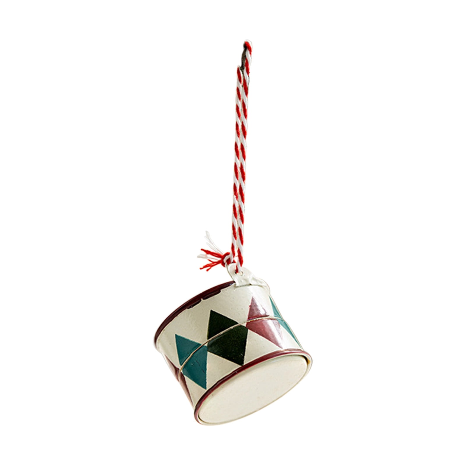 Colorful Christmas Painted Gong Drum Iron Ornament, Desktop Small ...