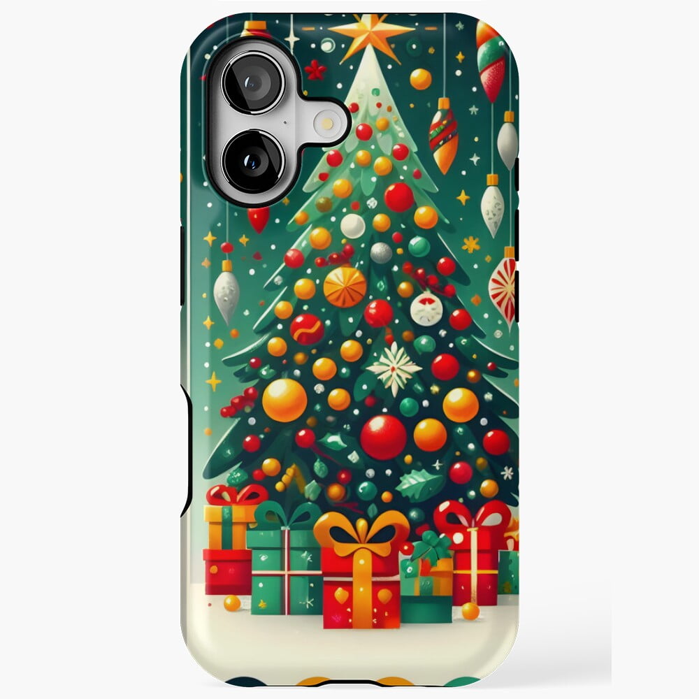 Colorful Christmas Vibrant Holiday Design for iPhone 17 through 11 Pro ...