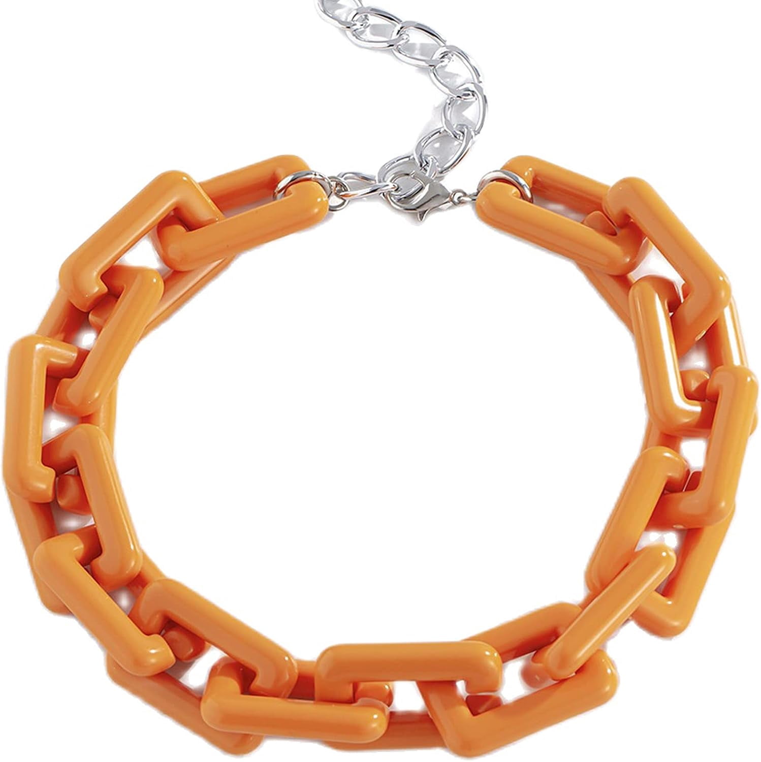 Colorful Chunky Resin Link Chain Necklaces Candy Color Acrylic Choker ...