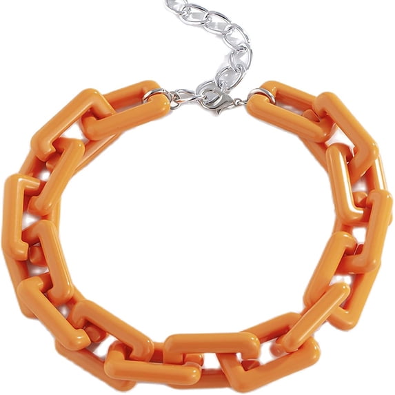 Colorful Chunky Resin Link Chain Necklaces Candy Color Acrylic Choker ...