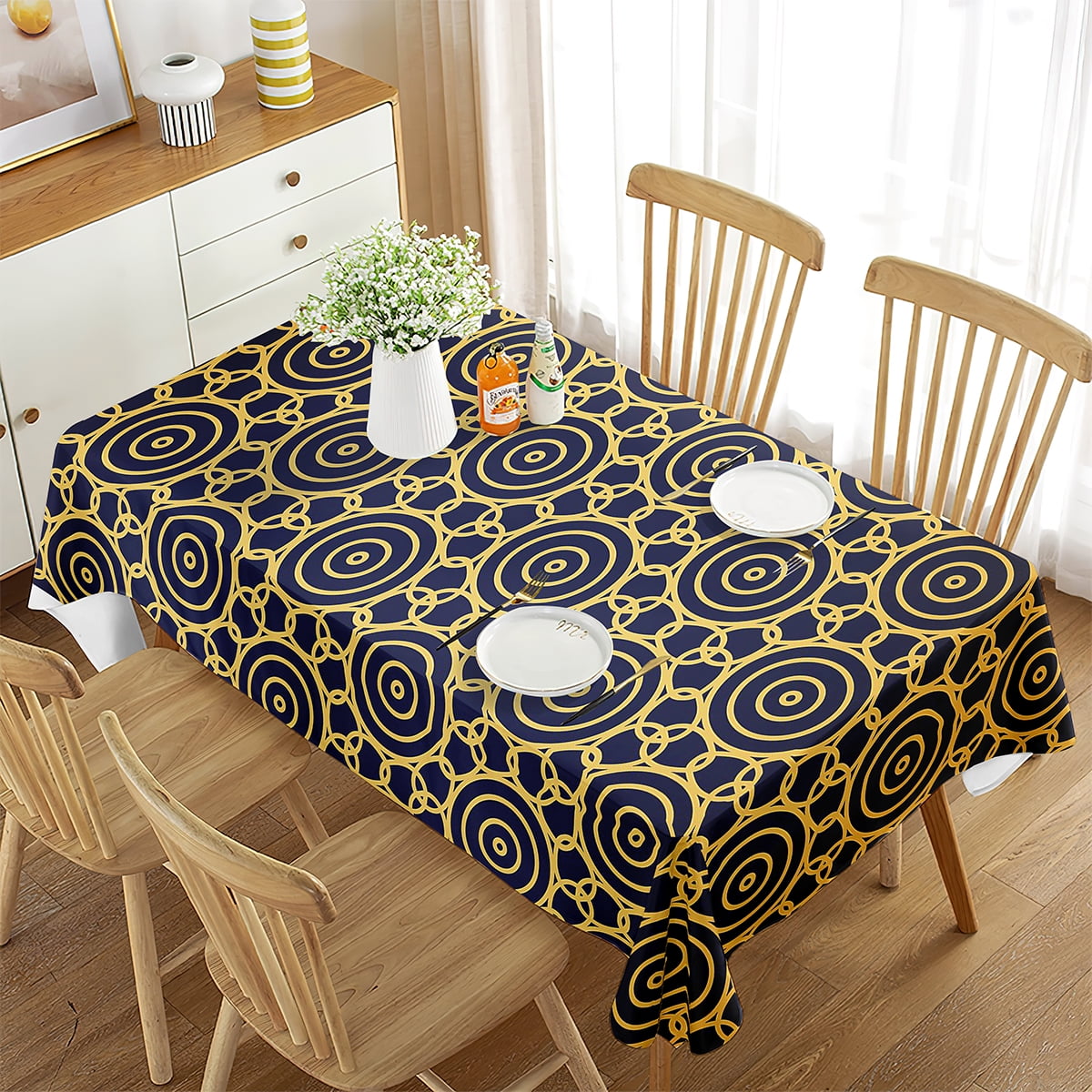 Colorful Circle Geometry Tablecloth Aperture Geometry r Home ...