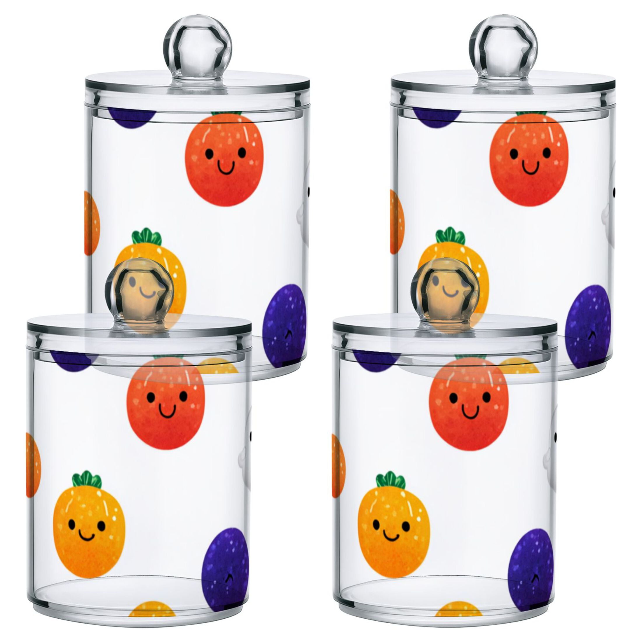 Colorful Circle Specters Halloween Cute Pumpkin Translucent Plastic ...
