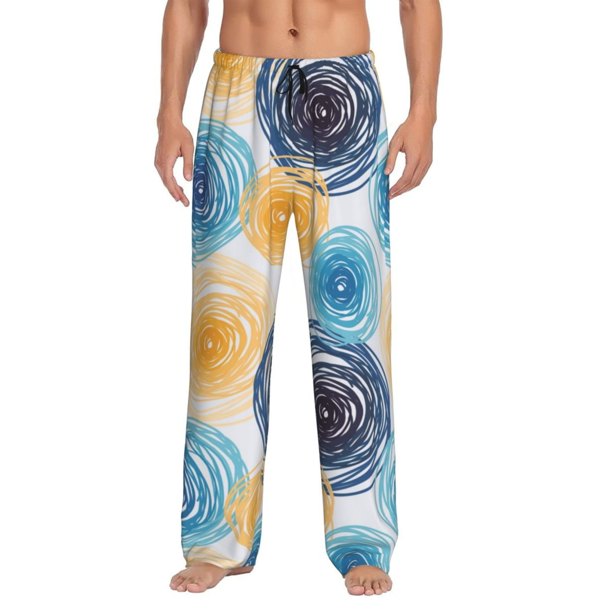 Colorful Circles Abstract Tile Men Sleep Bottoms Male Lounge Trousers ...