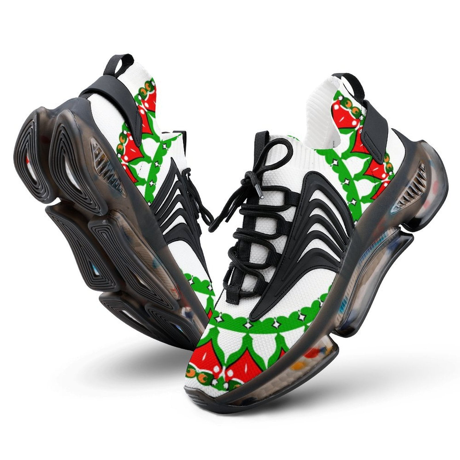 Colorful Circular Floral Design Walking Shoes for Men Woman Lightweight ...