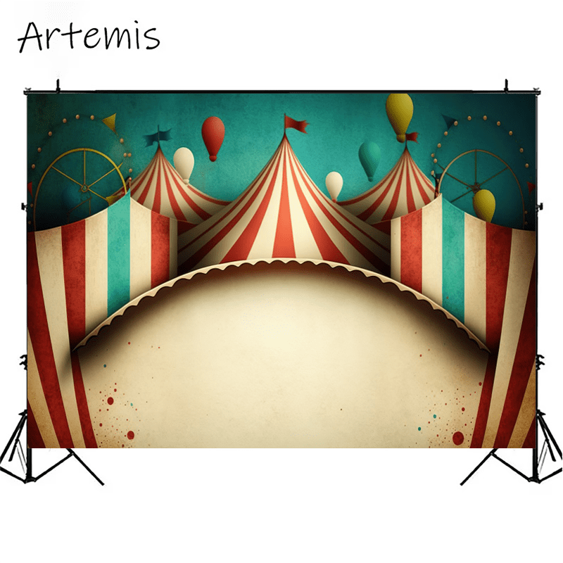 Colorful Circus Backdrops For Photography Kids Cake Smash Birthday ...