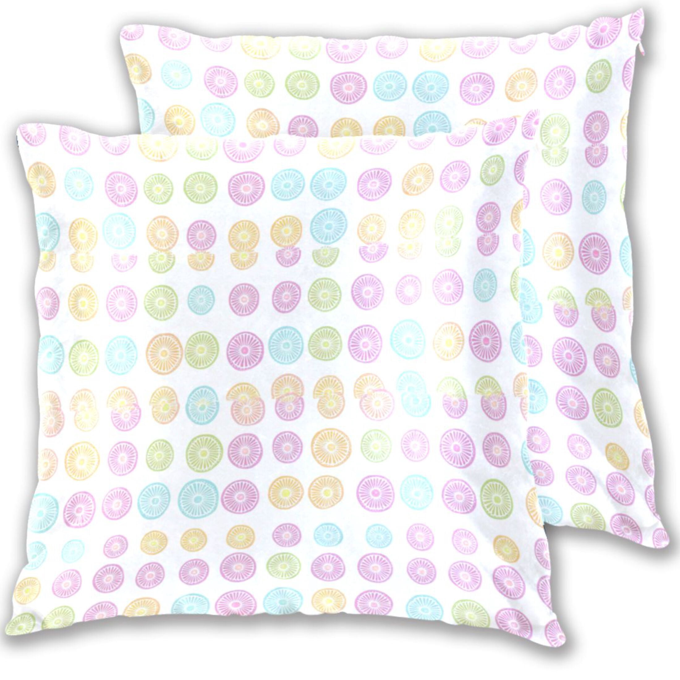 Colorful Citrus 16x16in 2-Piece Cotton Fleece Throw Pillow Covers ...