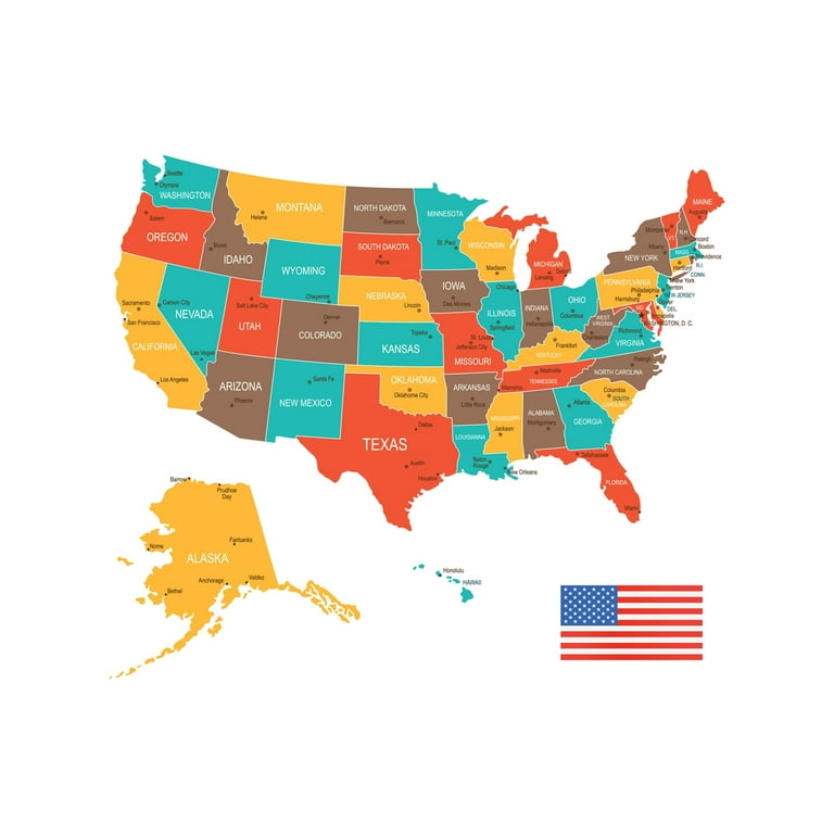 United States Map With Major Cities