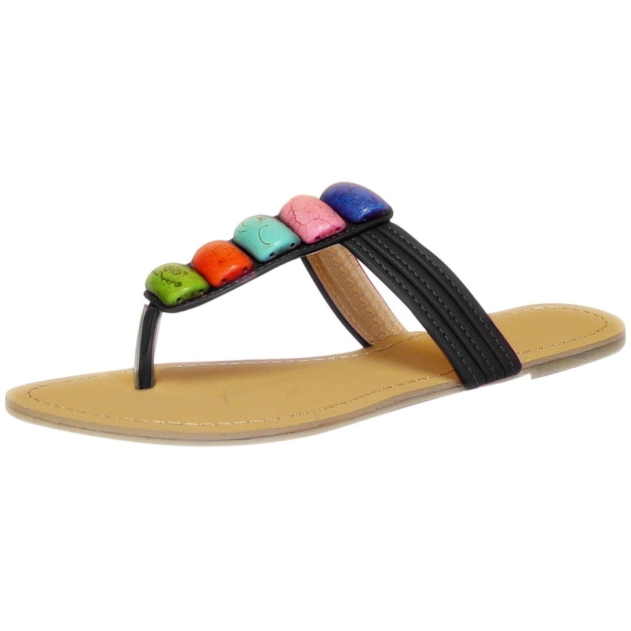 Colorful Clay River Rocks Womens Sandals Flip Flops - Walmart.com