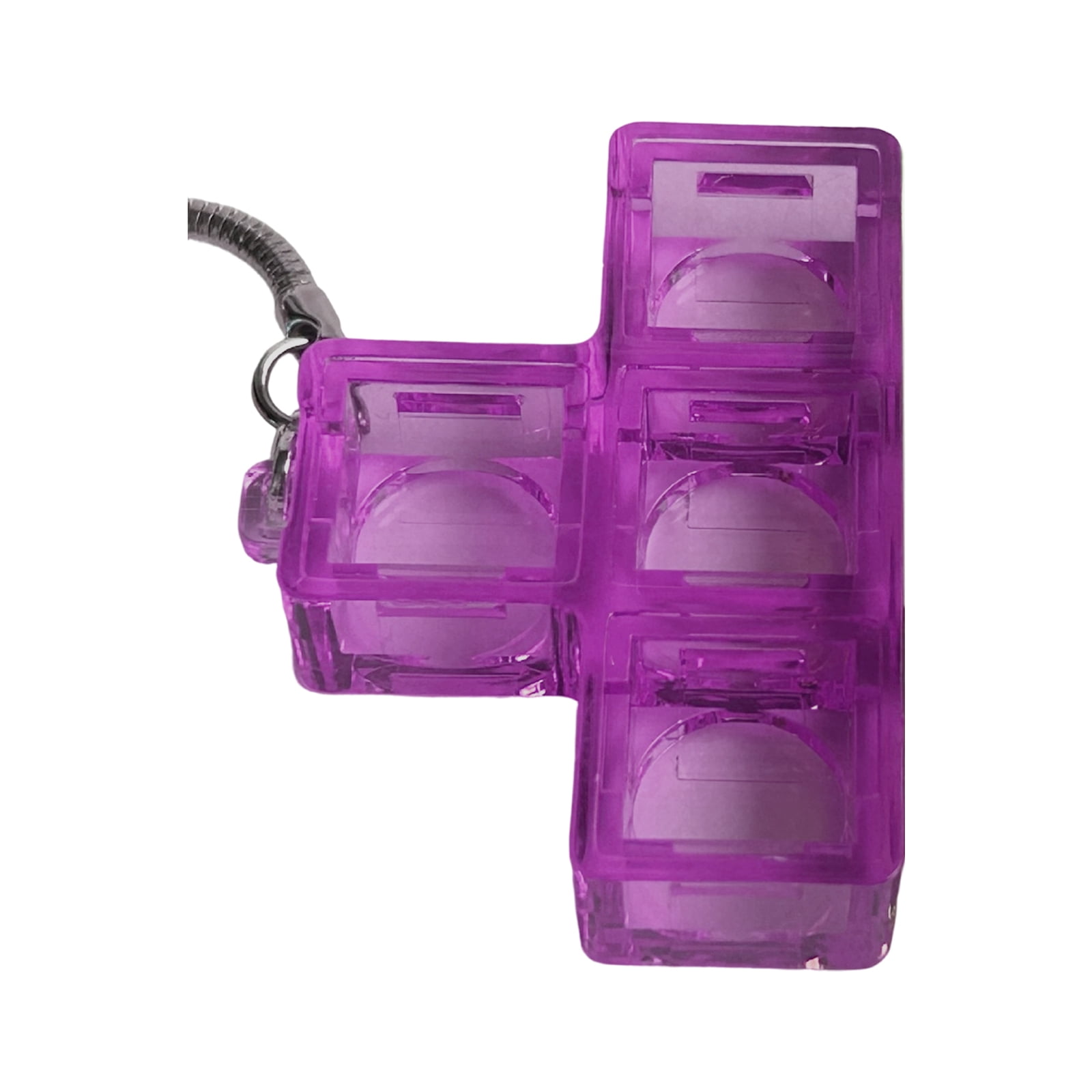 Colorful Clear Keychain Sugar Block Form Featuring Press Button Detail ...