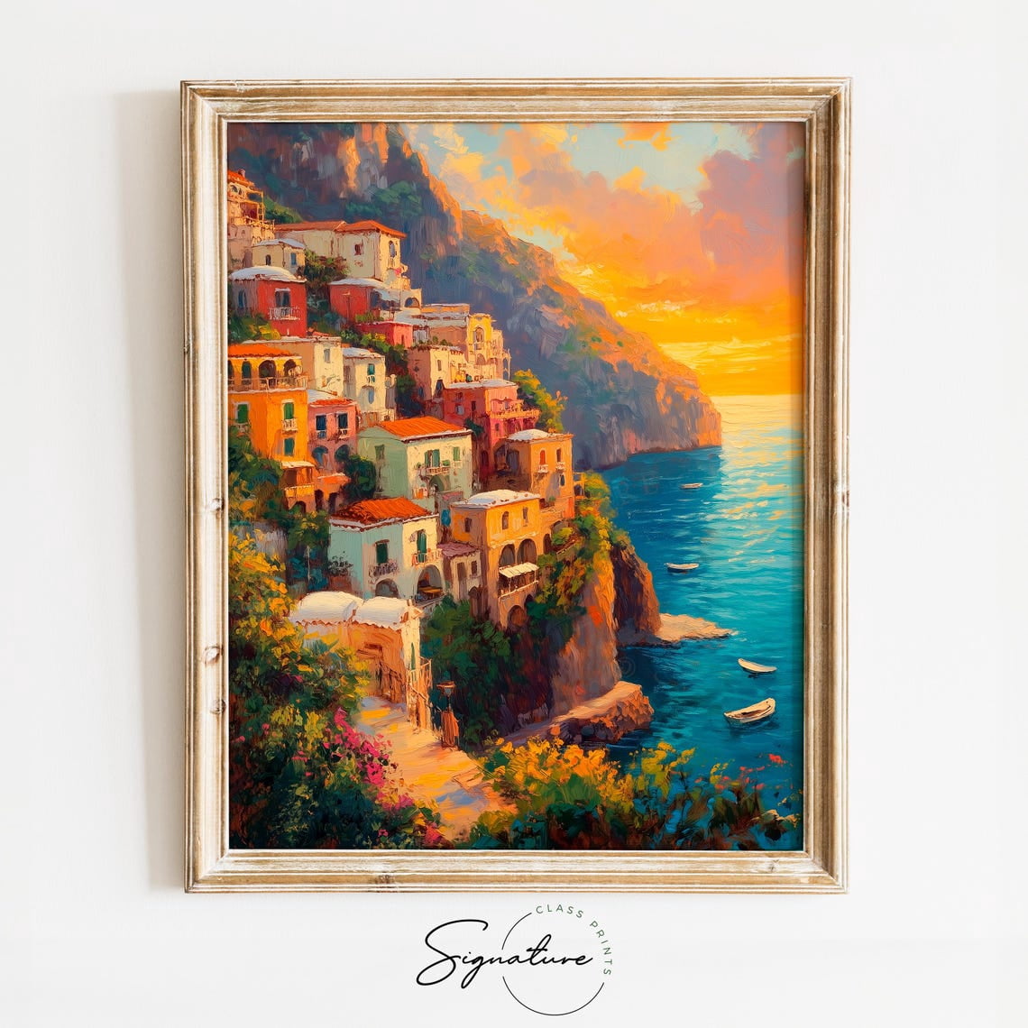 Colorful Cliffside Of Positano, Italy, Romantic Mediterranean, Coastal ...