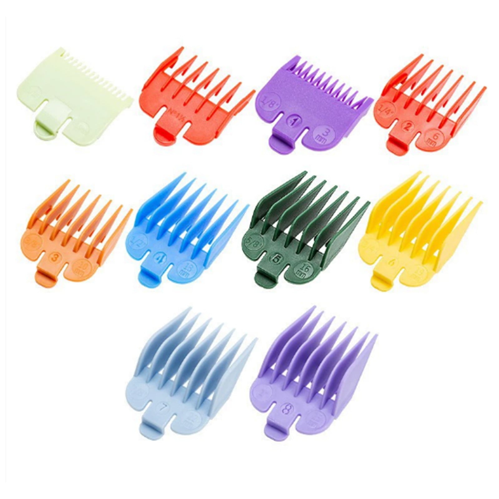 Colorful Clipper Comb Guards Set for Hair Cutting - Electric Hair ...