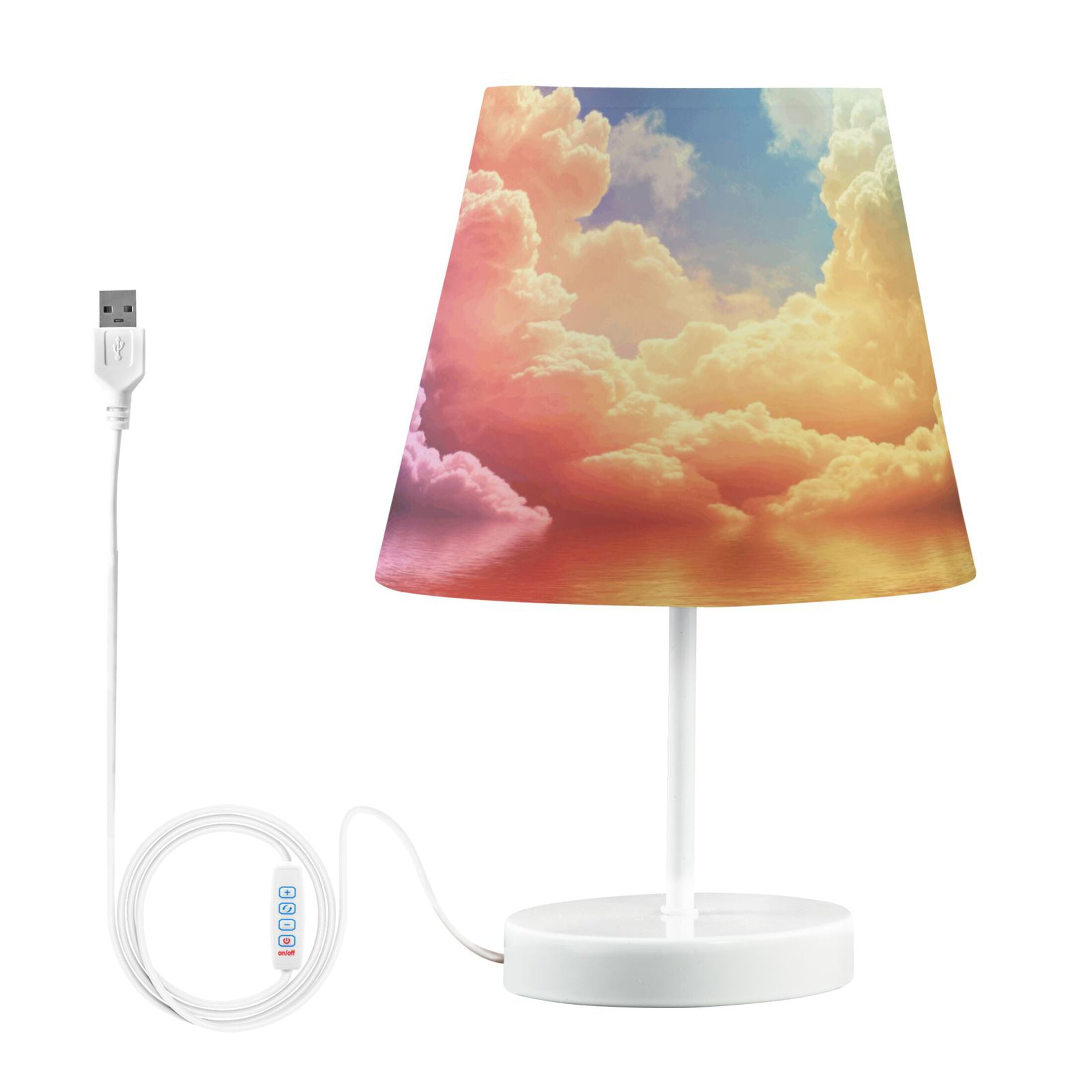 Colorful Clouds on Sea Desk Lamp LED Table Nightstand Lamps with 3 ...