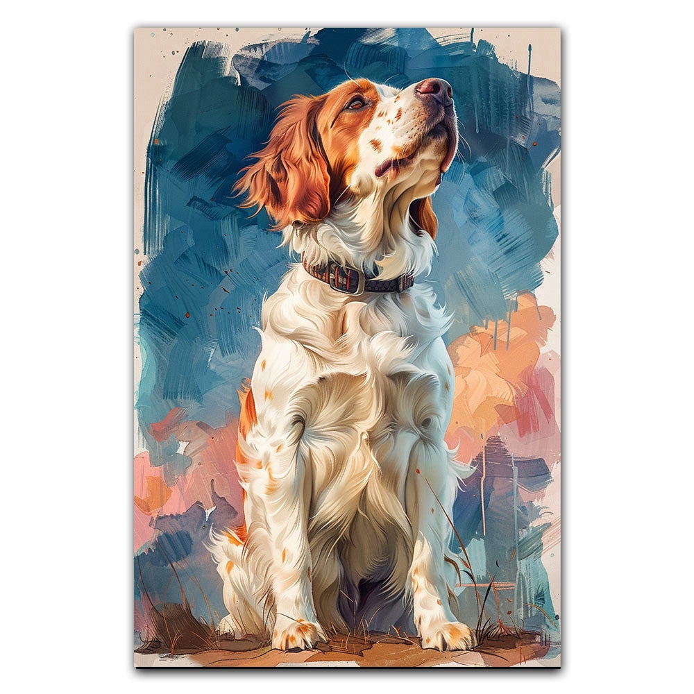 Colorful Clumber Spaniel Wall Art Abstract Dog Posters Animal Canvas ...