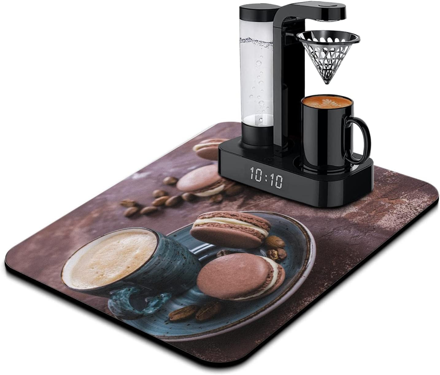 Colorful Coffee Cup Macaron Photography Coffee Maker Mats Drainable ...