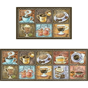 Coffee Themed Kitchen Rugs