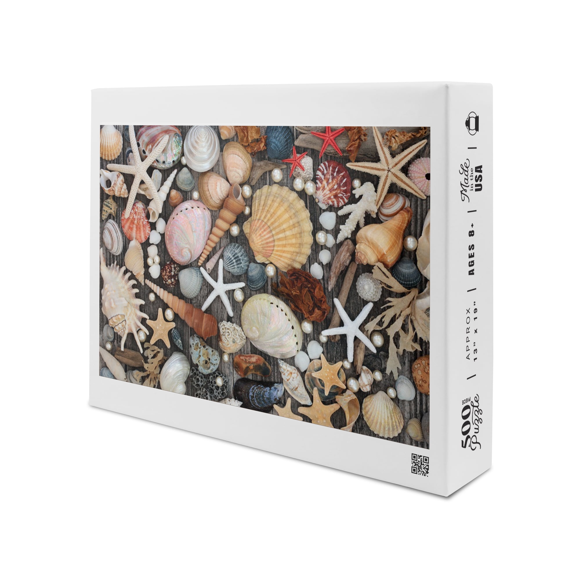 Colorful Collection of Seashells, Driftwood, Pebbles, and Starfish ...