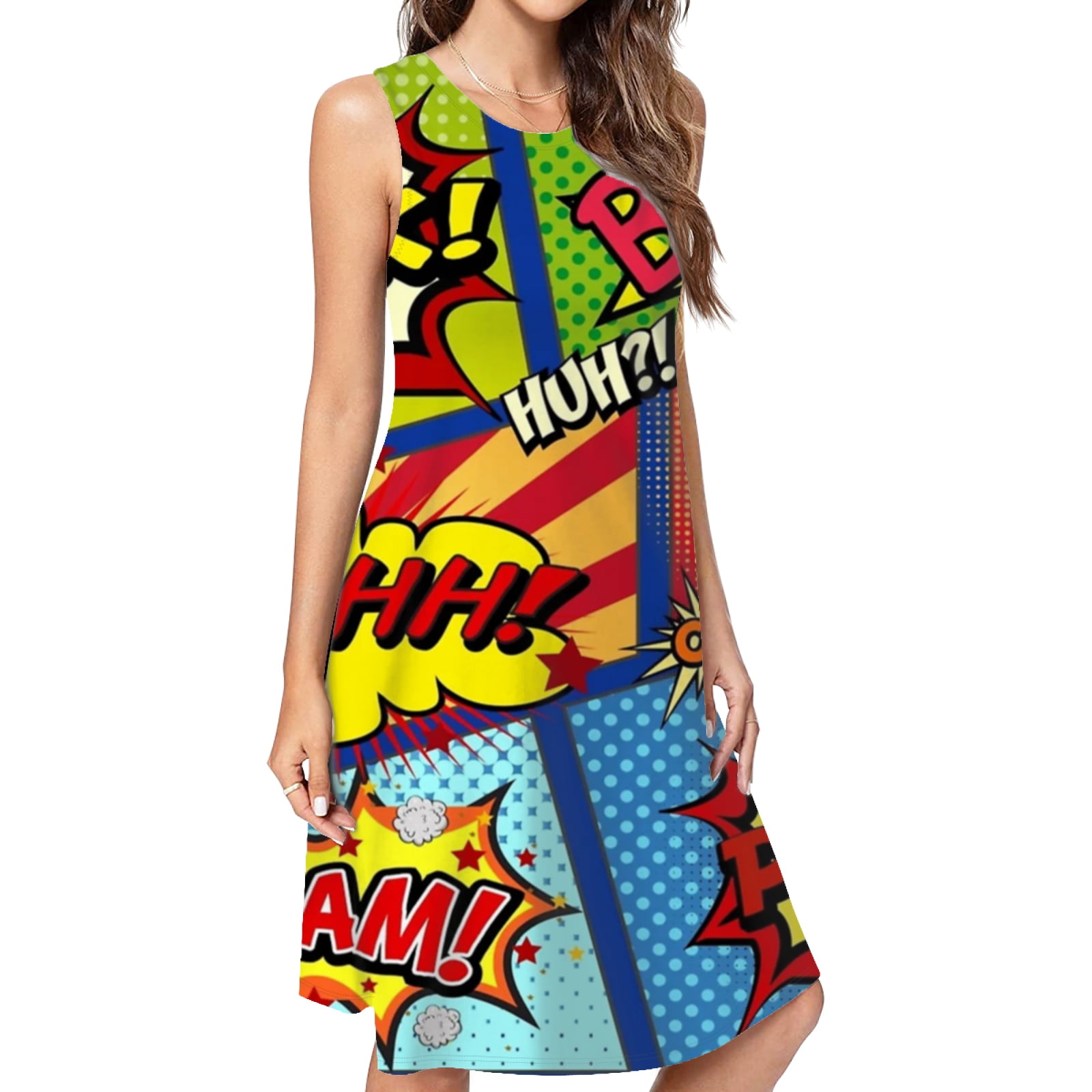 Colorful Comic Book Panels Dress Elegant Party Dresses Evening Dresses ...
