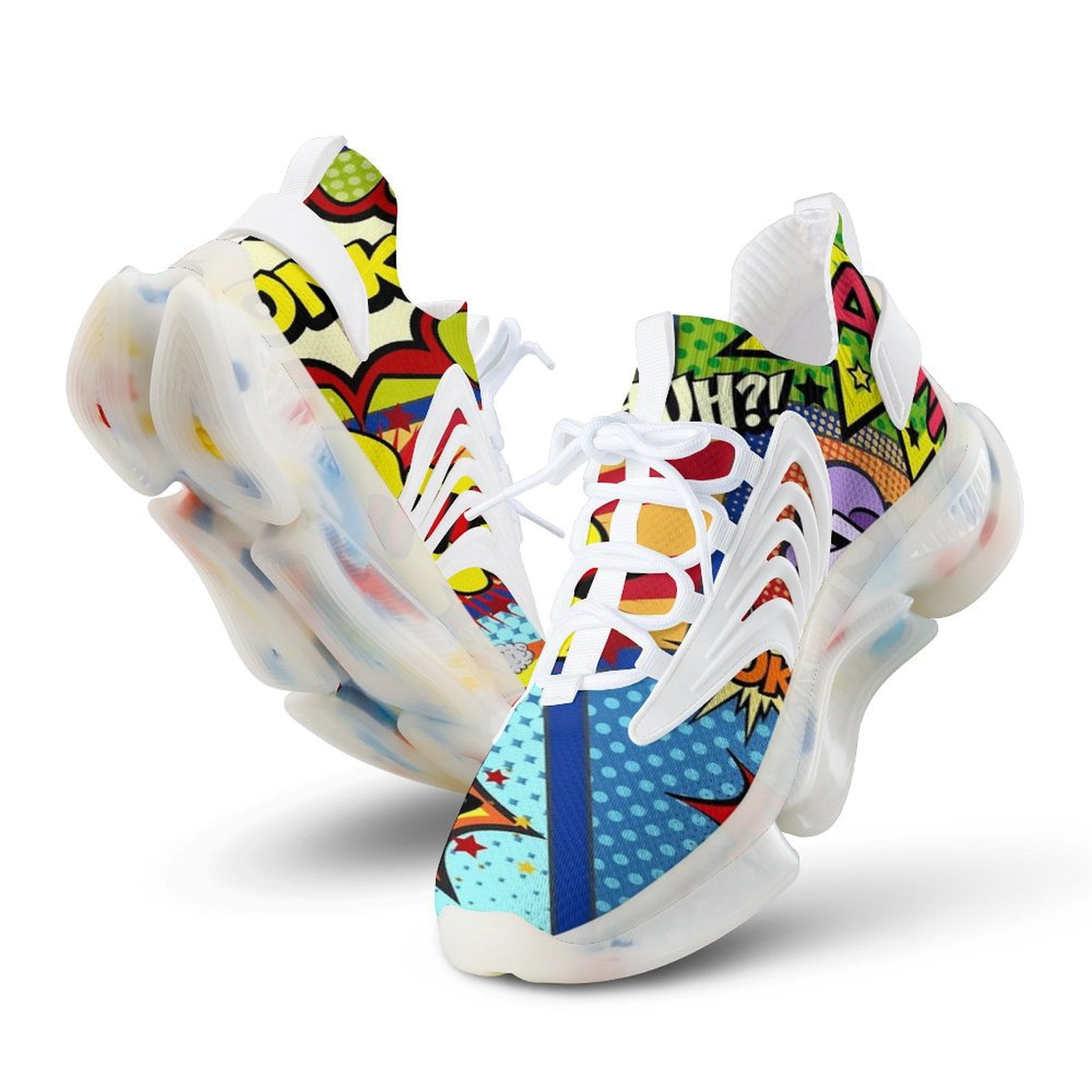 Colorful Comic Book Panels Walking Shoes for Men Woman Lightweight ...