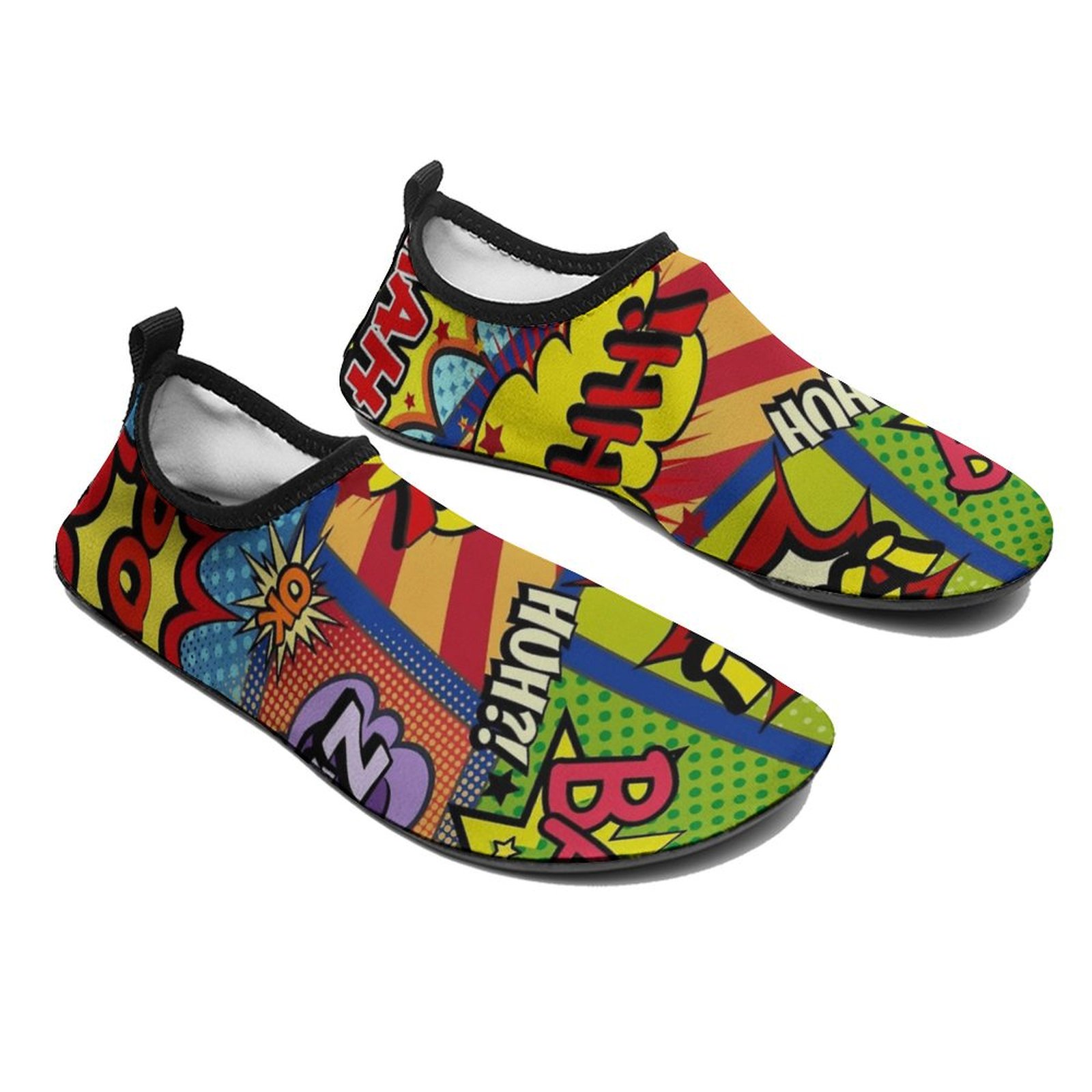 Colorful Comic Book Panels Water Shoes Beach Slip-on Shoes for Men ...