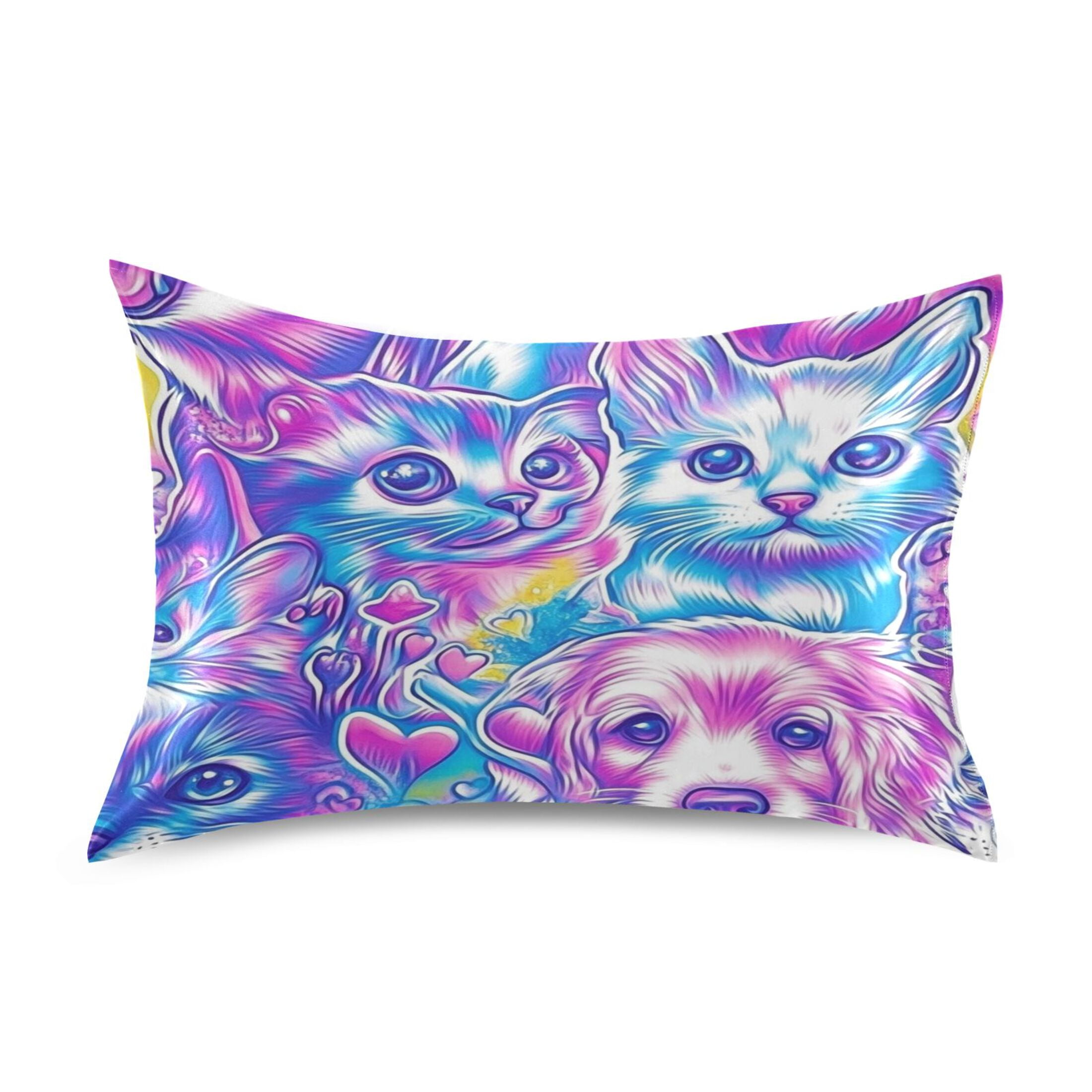 Colorful Companions King Size Pillowcase Ultra Soft Silky Fabric ...