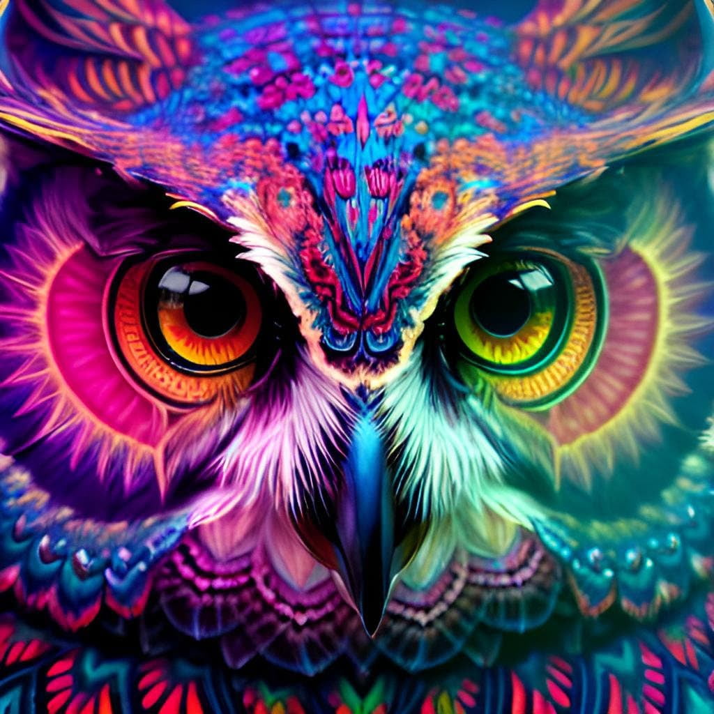 Colorful Companions of the Night - Canvas Wall Art - Walmart.com