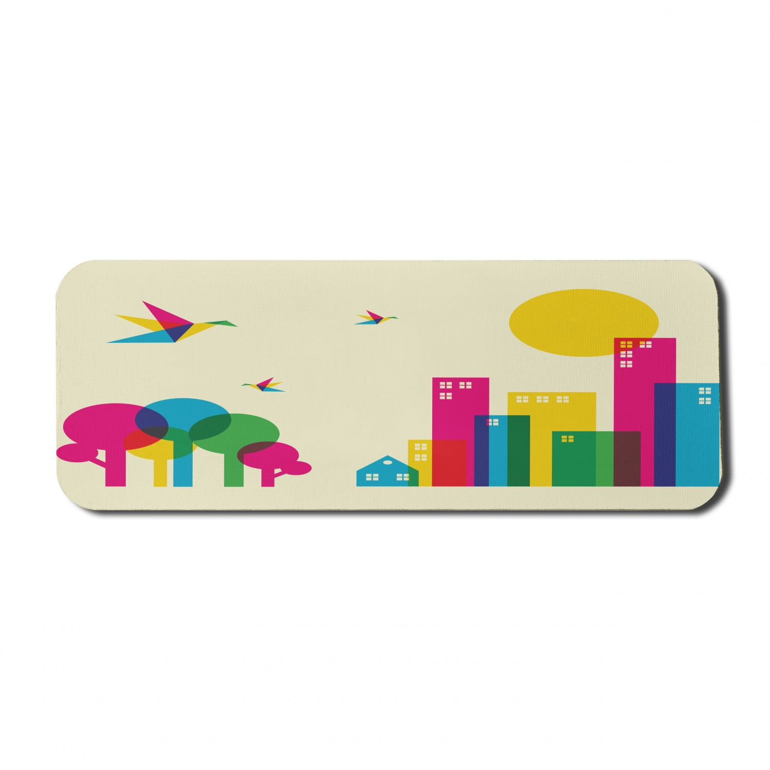 Colorful Computer Mouse Pad, Abstract Art Style Flying Origami ...