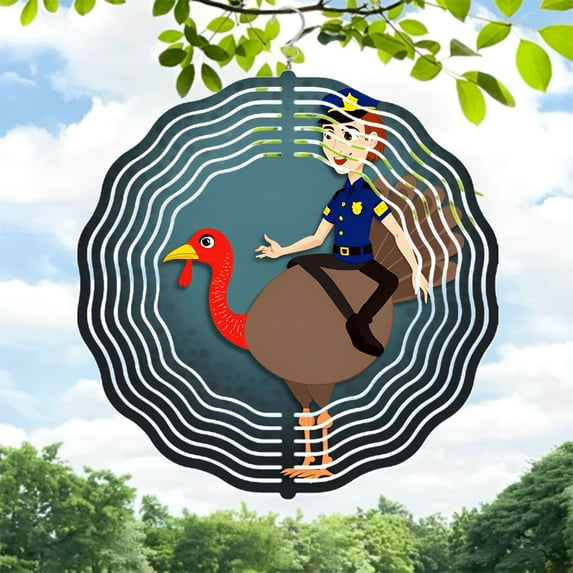 Colorful Concentric Circular Metal Wind Spinners - Unique Yard & Garden ...