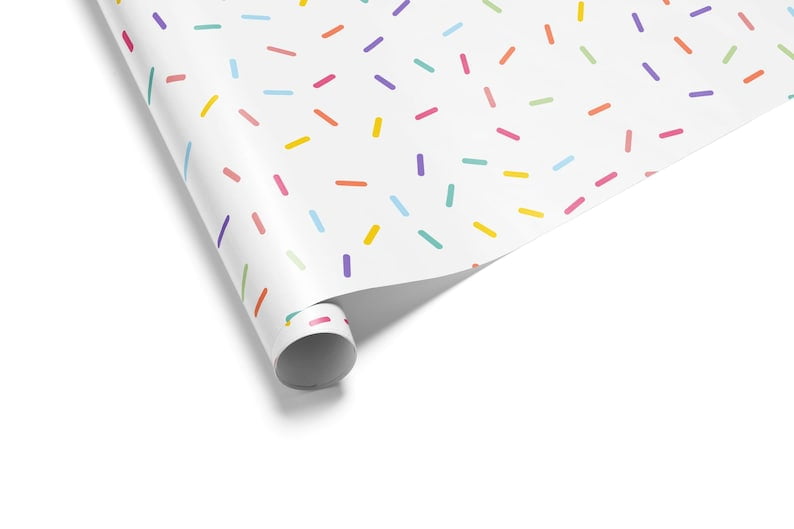 Colorful Confetti Wrapping Paper, Gift Wrap for Birthdays, Parties ...