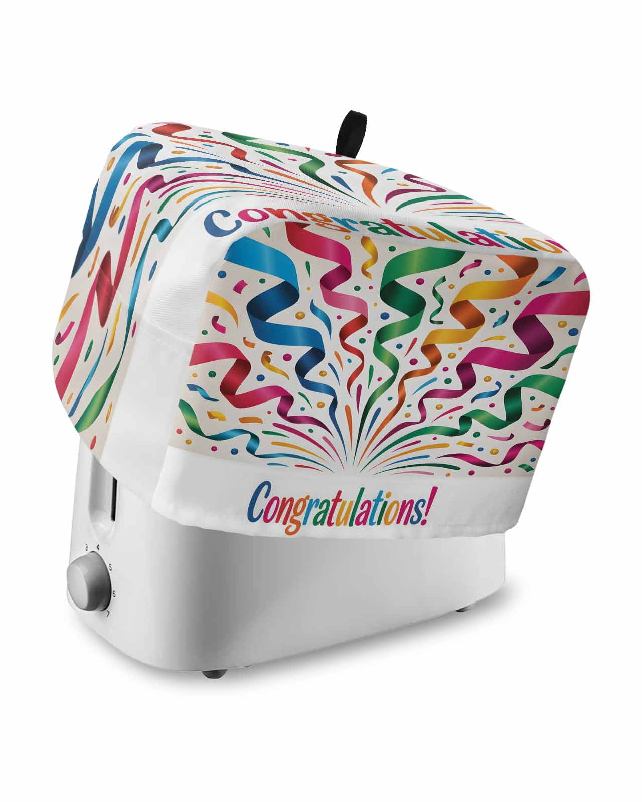 Colorful Congratulations Small Toaster Cover 2 Slice, Kitchen Appliance ...