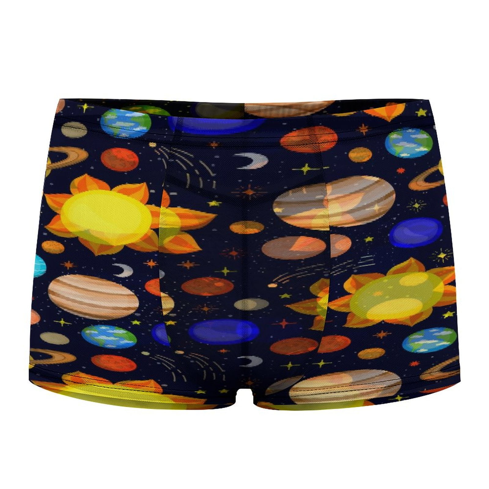 Colorful Cool Planet Men's Mesh Boxer Briefs Cooling Breathable Sports ...