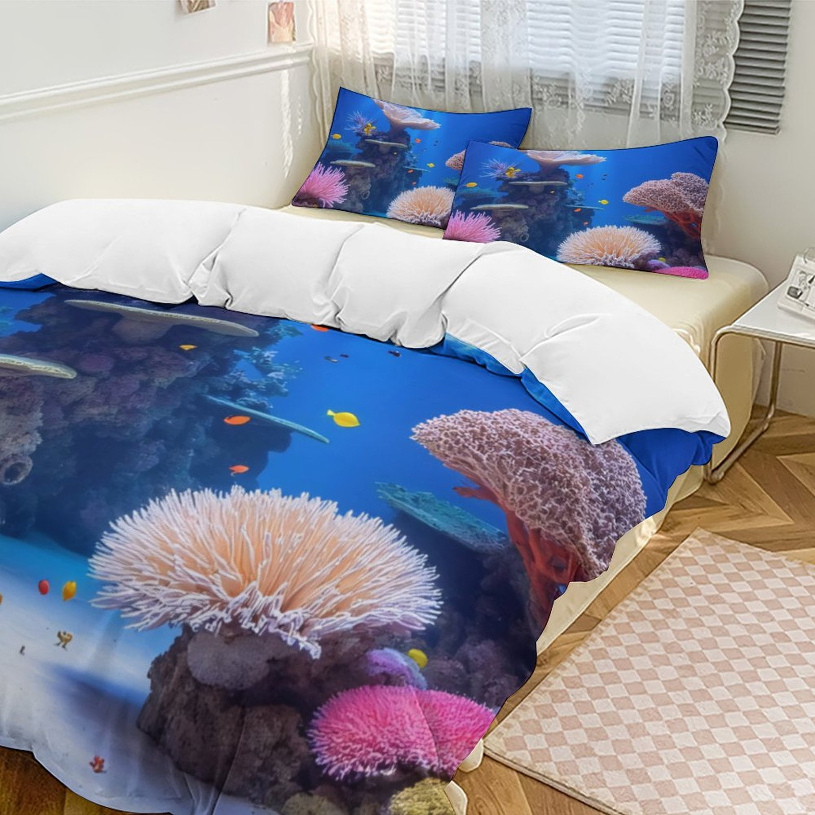 Colorful Coral Reef Aquarium 3D Duvet Cover Set Quilt Cover Theme of ...