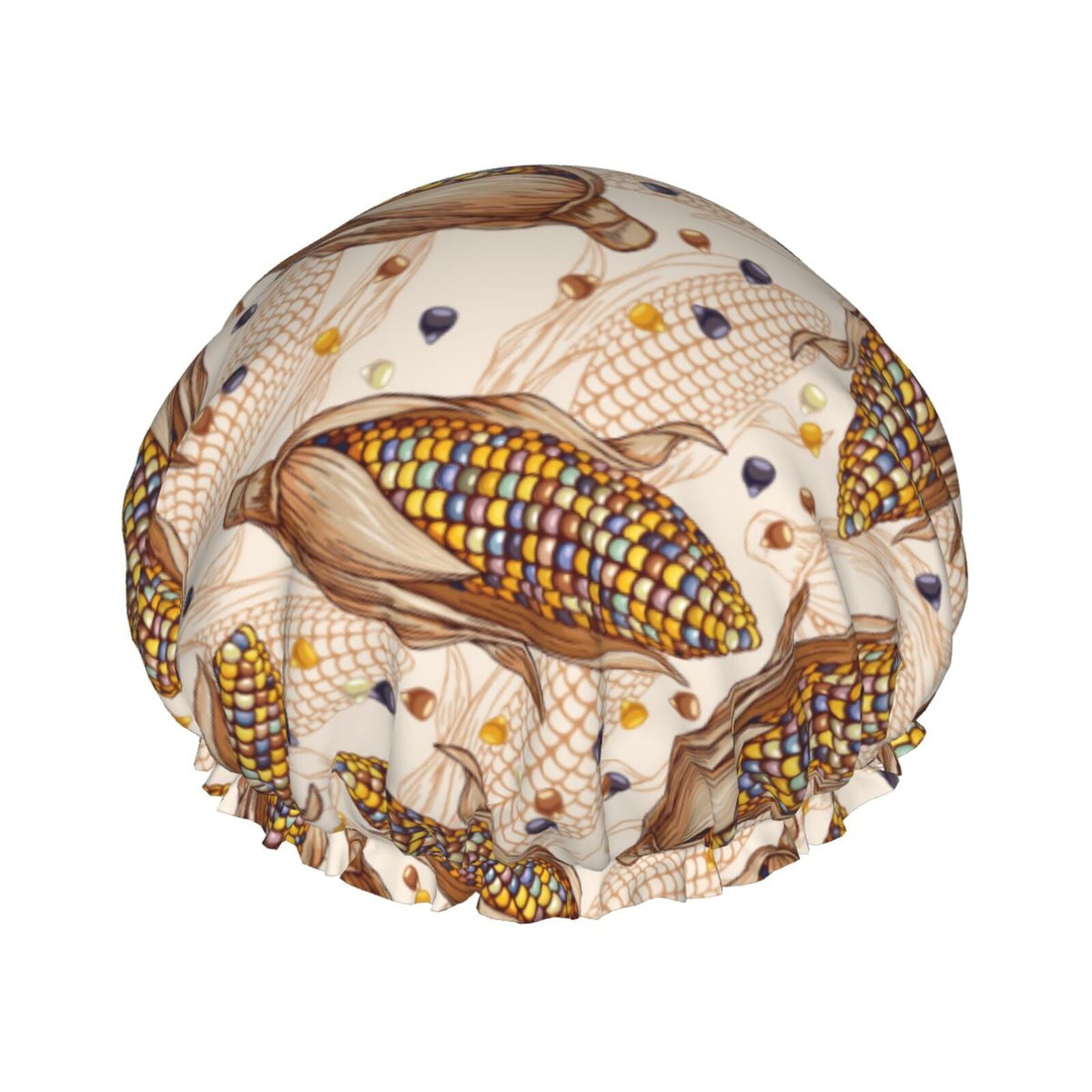 Colorful Corn Shower Cap, Reusable Bath Hair Hat for all Hair Lengths ...
