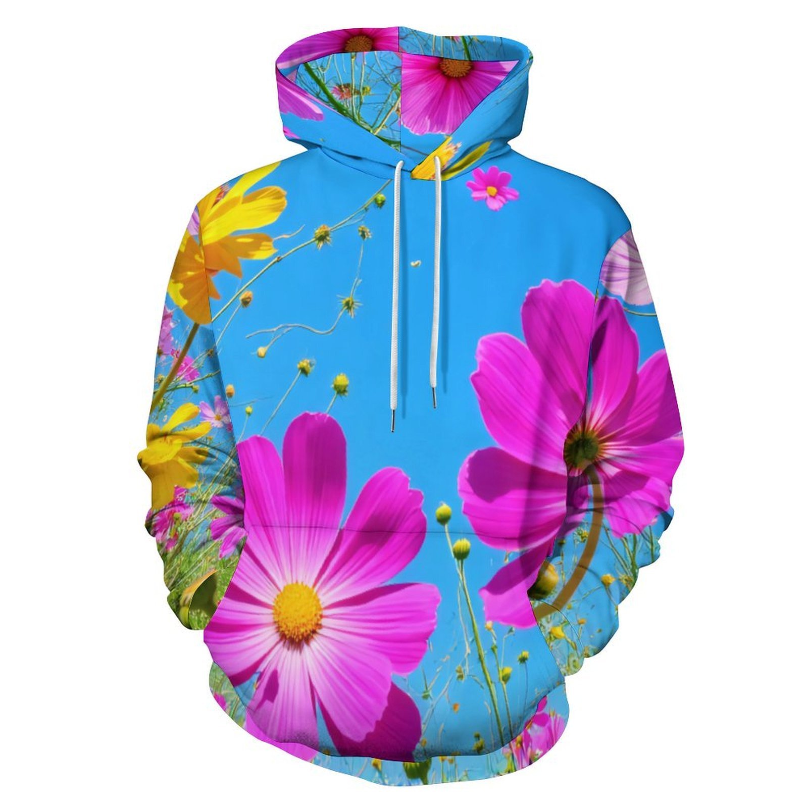 Colorful Cosmos Flowers Sky 3d Sweatshirts Hoodie Fashion Casual ...