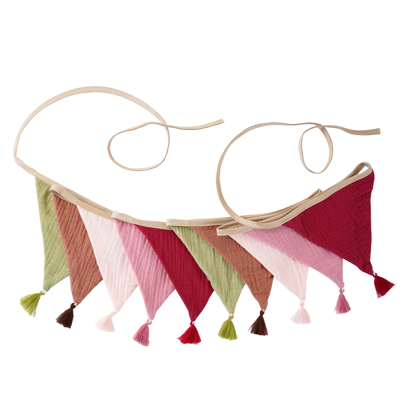 Colorful Cotton Crepe Bunting Garland Wall Ceiling Decoration Pennant ...